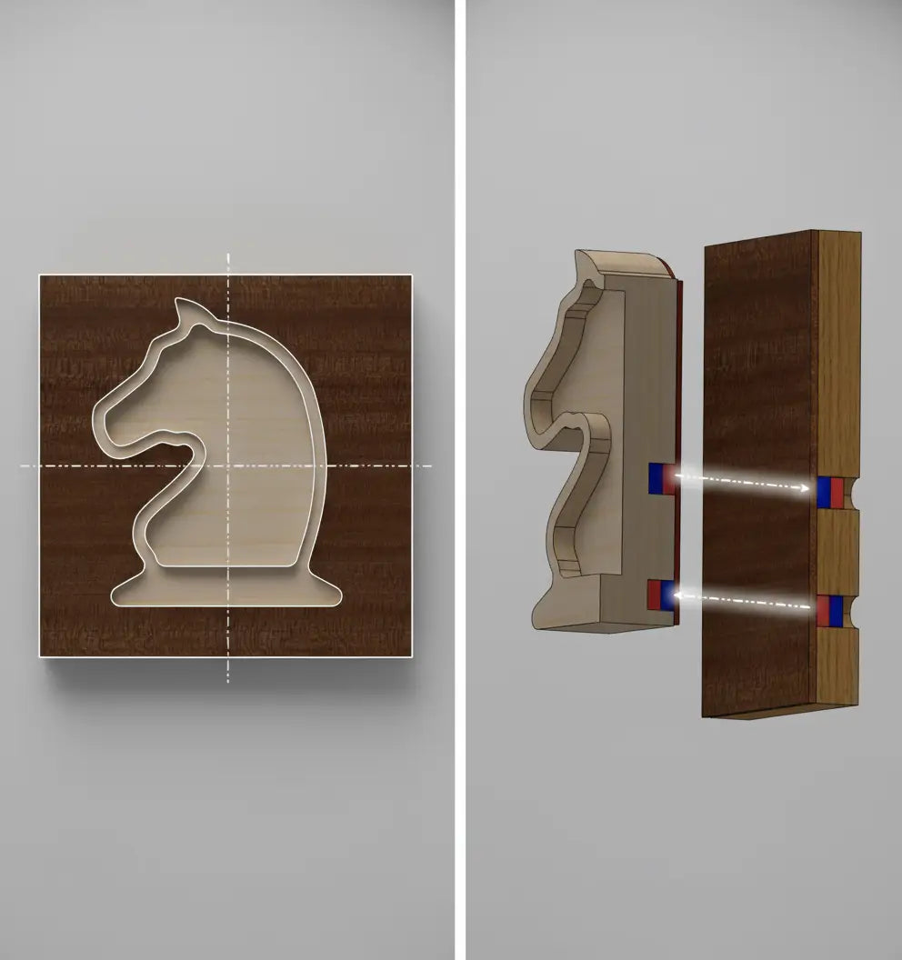 Vertical Chess Physics: Dual Magnet System & Centering – ChessboArt